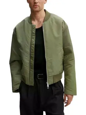 SUNFLOWER Double-zip Bomber Jacket - Green