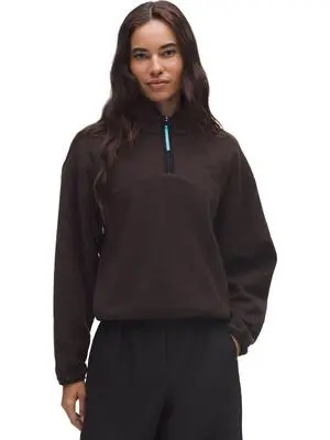 Lululemon Fleece Half-zip Jacket - Sequoia/black/fresco Blue Tone