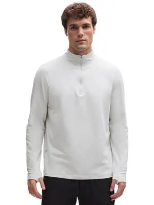Lululemon Rulu Fleece Half-zip Long-sleeve Shirt - Vapor