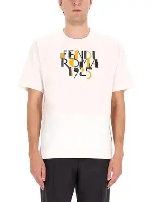 Fendi T-shirt With Print - Multicolour