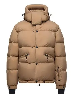 Moncler Coraia Hooded Insulated Ski Jacket - Beige