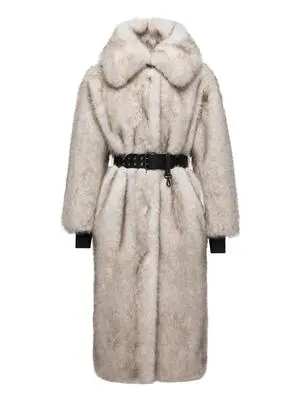 Moncler Arly Belted Down Coat Grey