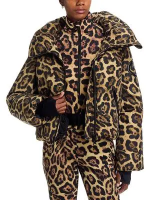 Goldbergh Pantera Down Ski Jacket - Brown Leopard