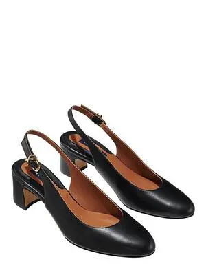 MARGAUX LONNBERG The Cluny Slingback Pumps - Black Nappa