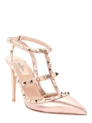 Valentino Garavani Strappy Studded Pumps - Rose