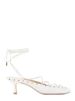 Chloé Ghillies Leather Pumps - White