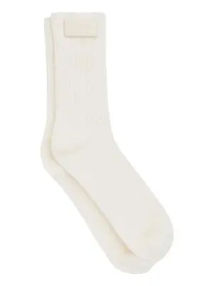 Chloé Signature Wool-Knit Socks Off White