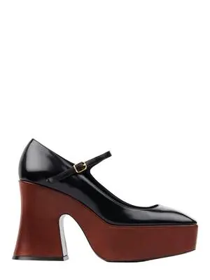 Chloé Janis Platform Pumps Eggshell