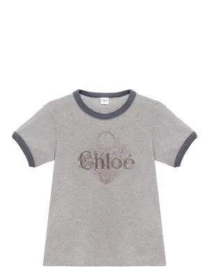 Chloé Logo Jersey T-shirt - Neutral Grey