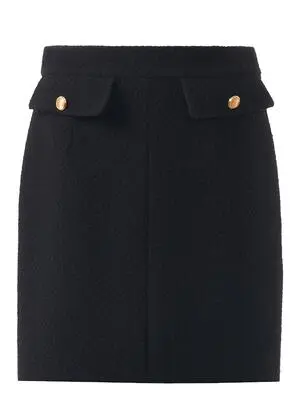 Chloé Knee-length Skirt In Wool Bouclette - Black