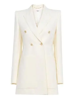 Chloé Cotton-mix Jacquard Tailored Jacket - Coconut Milk