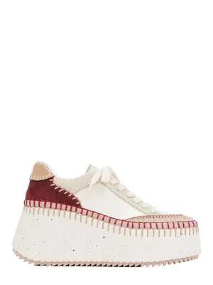 Chloé Nama Wedge Sneakers Beige - Purple