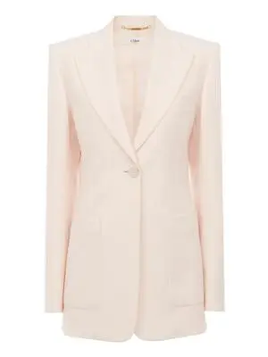 Chloé Single-breasted Tailored Jacket - Biscuit Pink