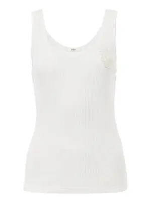 Chloé Tank Top With Logo - White