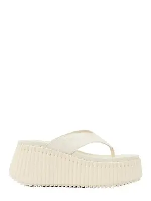 Chloé Nama Wedge Slides - Eggshell