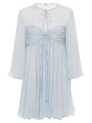 Chloé Pleated Mini Dress - Airy Grey
