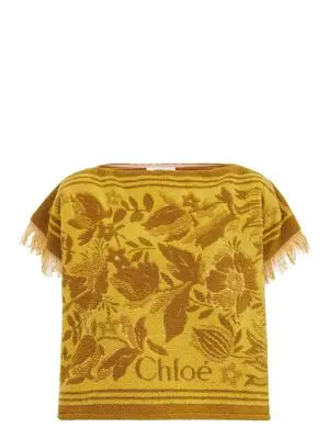 Chloé Jacquard Logo Top - Anise Green