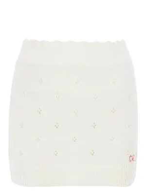Chloé Wool & Cashmere Knit Mini Skirt - Iconic Milk