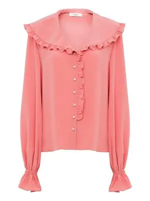 Chloé Crêpe De Chine Blouse - Flaming Coral