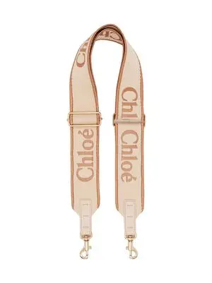 Chloé Canvas Adjustable Strap - Powder Beige