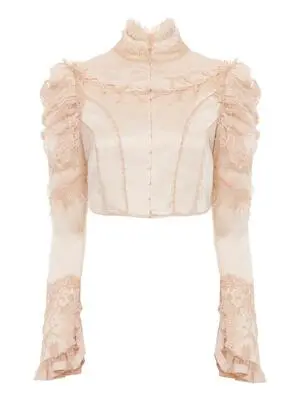 Chloé Cropped Fitted Jacket - Clay Pink