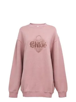 Chloé Oversized Logo Sweater - Dreamy Rose