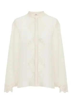 Chloé Fluid Georgette Blouse - Pristine White