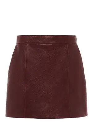 Chloé Straight Mini Leather Skirt - Full Violine