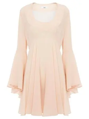 Chloé Flared Mini Dress - Delicate Pink