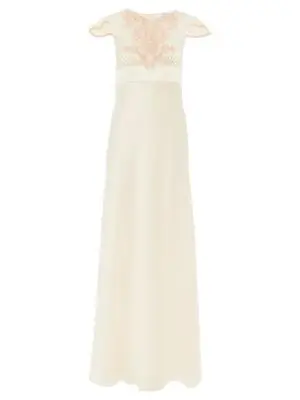 Chloé Cap-sleeve Column Dress - Eden White