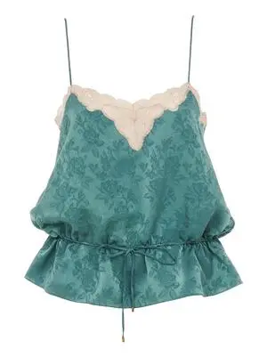 Chloé Drawstring Camisole Top Nearly Green