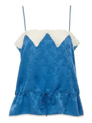 Chloé Drawstring Camisole Top Deep Water