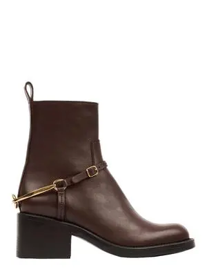 Chloé Dakota Buckled Ankle Boots - Sooty Brown