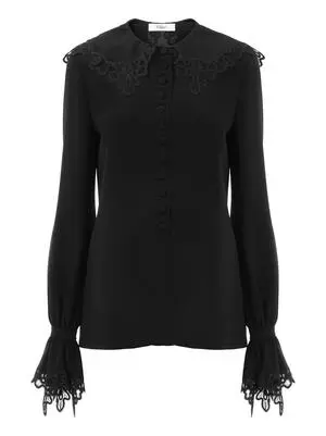 Chloé Crêpe De Chine Blouse - Black