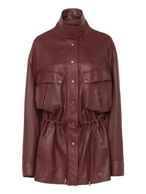 Chloé Leather Parka - Dusky Brown