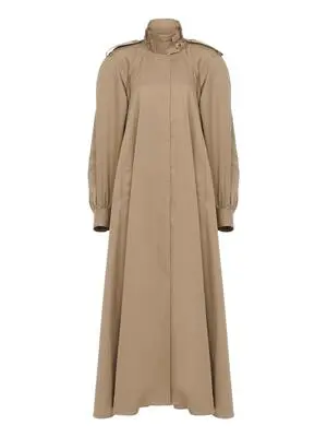 Chloé High-neck Long Trench Coat - Soften Brown