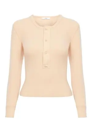 Chloé Henley Shirt In Cotton Jersey - Honey Pink