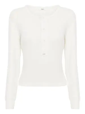 Chloé Henley Shirt - Iconic Milk