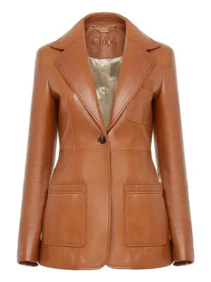 Chloé Tailored Lambskin Jacket - Ochre Delight