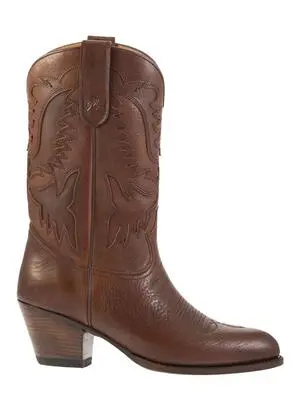 Ralph Lauren Leather Cowboy Boots - Brown