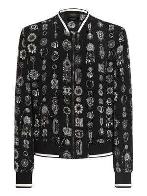 Dolce & Gabbana Jewel- Marocain Crêpe Jacket - Print