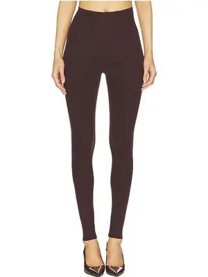 Commando Neoprene Legging In Cognac - Oxblood