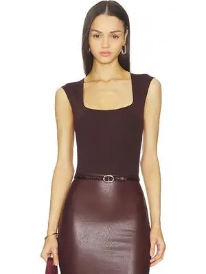 Commando Neoprene Cap Sleeve Bodysuit - Oxblood