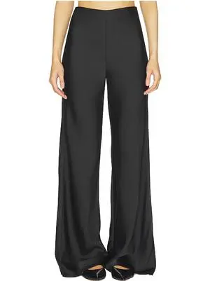 ELODIE THE LABEL Dayna Satin Pants - Black