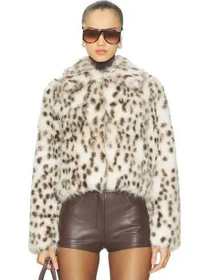 Adrienne Landau Emory Faux Fur Jacket - Dalmation
