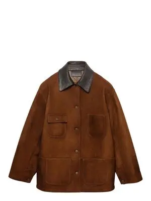 Prada Suede Caban Jacket - Brown