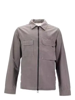 Paul Smith Zipped Cotton Shirt Jacket - Grey