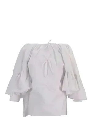 MERYLL ROGGE Ruffle-sleeve Blouse - White