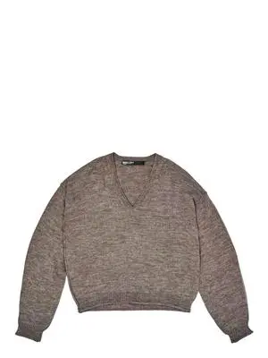 Bimba Y Lola V-neck Knit Sweater - Brown
