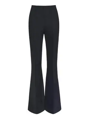 Oscar De La Renta High-waisted Flared Trousers - Black